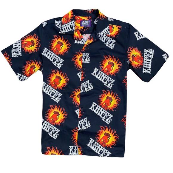 RUNTZ | Shirts | New Runtz Mens Worldwide Logo Buttonup Shirt In Multi ...